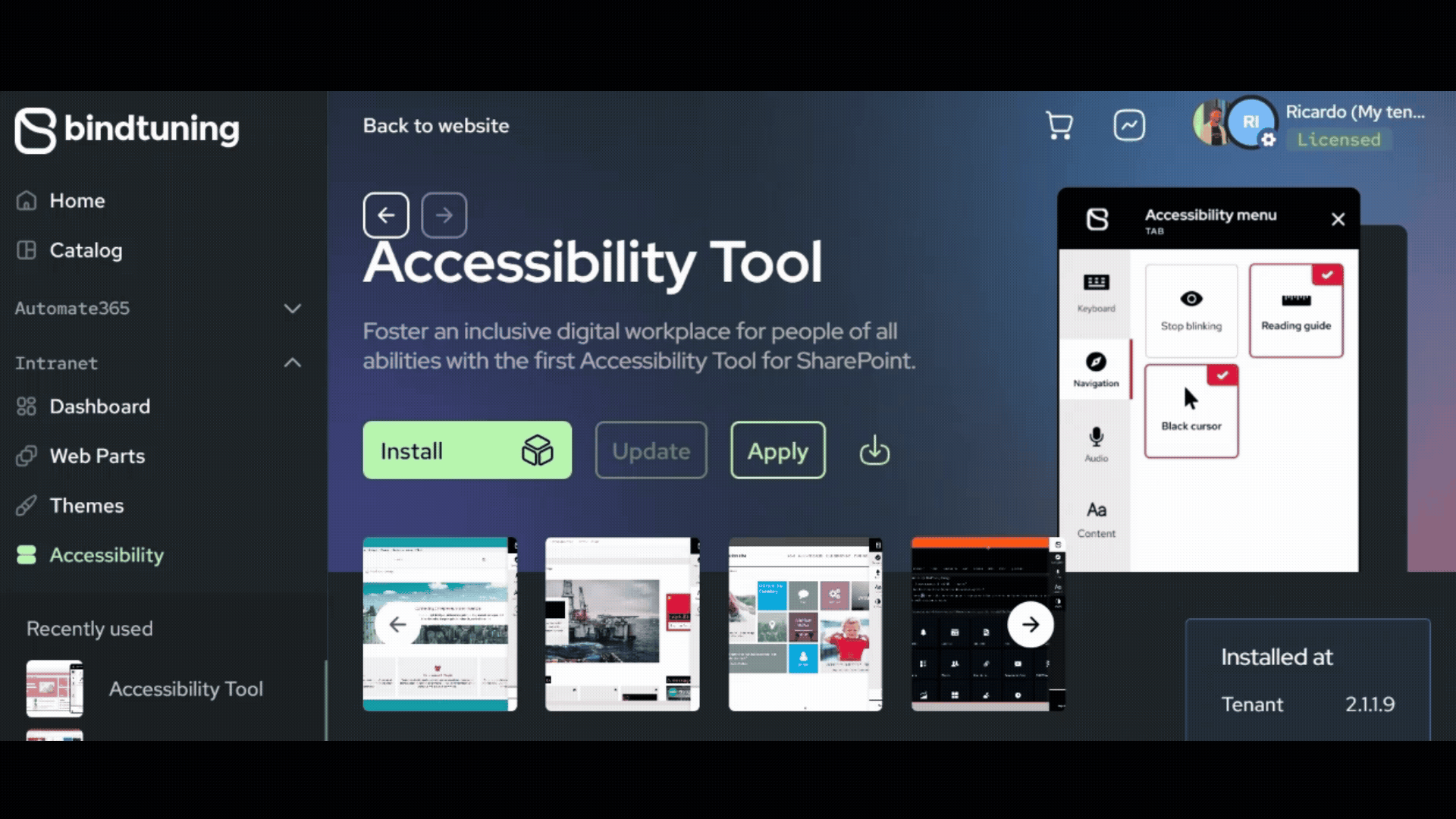 Update - BindTuning Accessibility Tool